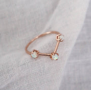 Triple Opal Chevron Ring – Junk Jewels