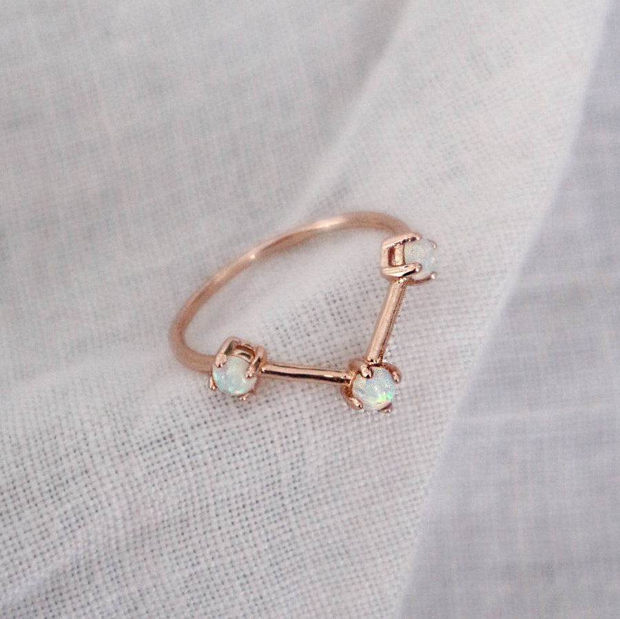 Triple Opal Chevron Ring – Junk Jewels